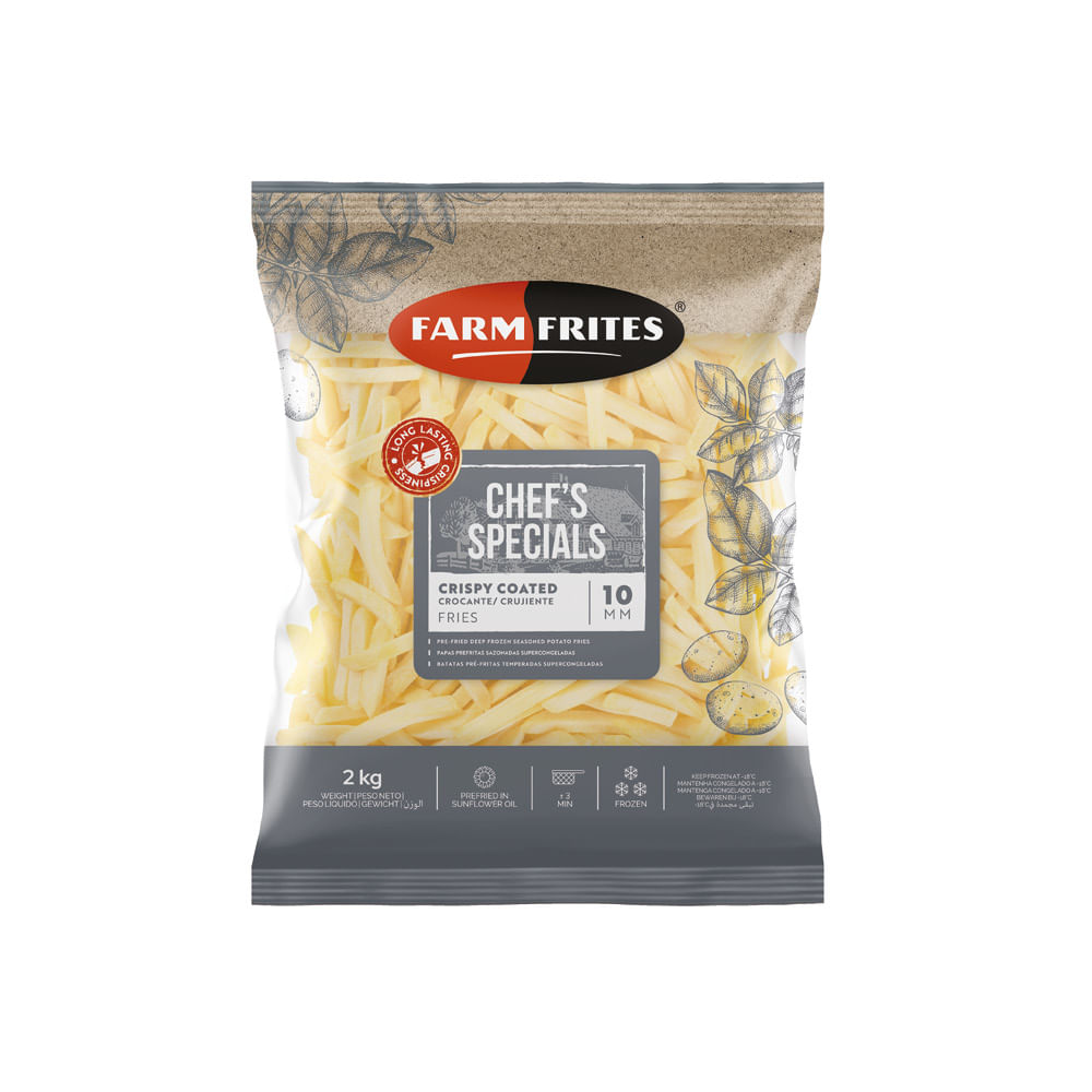 Papas Prefritas Premium 10mm 2kg - Farm Frites